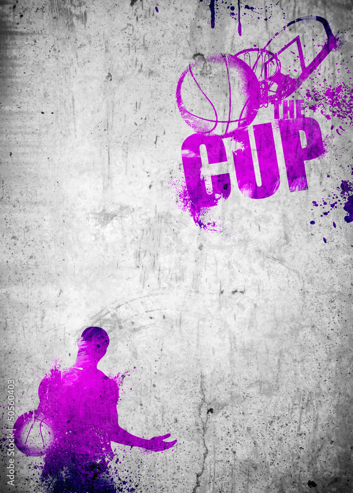 Basketball and streetball poster or flyer background Stock Illustration ...