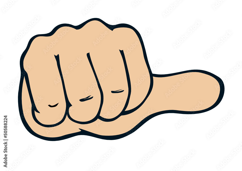 Waagrechter Daumen (neutral) Stock-Vektorgrafik | Adobe Stock