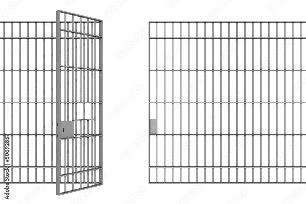 prison bars on a white background Stock Illustration | Adobe Stock