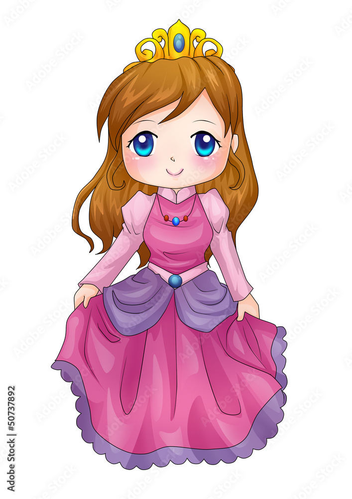 Cute cartoon illustration of a queen Stock Illustration | Adobe Stock