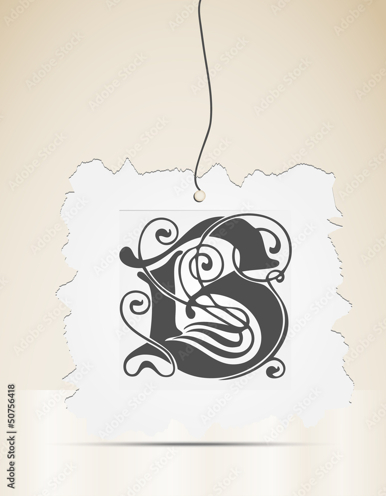 Vector ornamental letter sign alphabet and logo Stock Vector | Adobe Stock