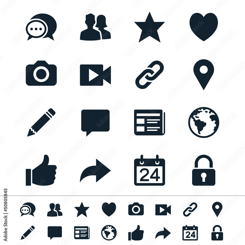 Social network icons Stock Vector | Adobe Stock