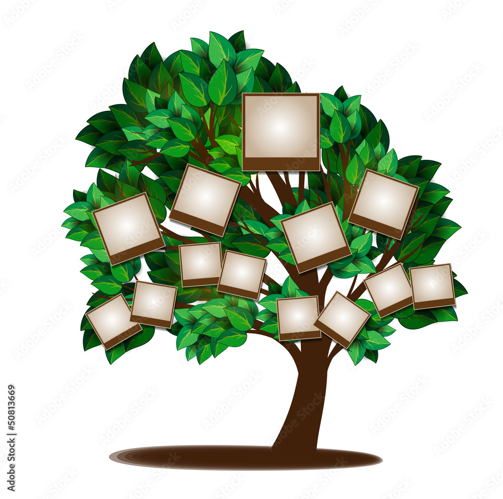 Family tree design template Stock Vector | Adobe Stock