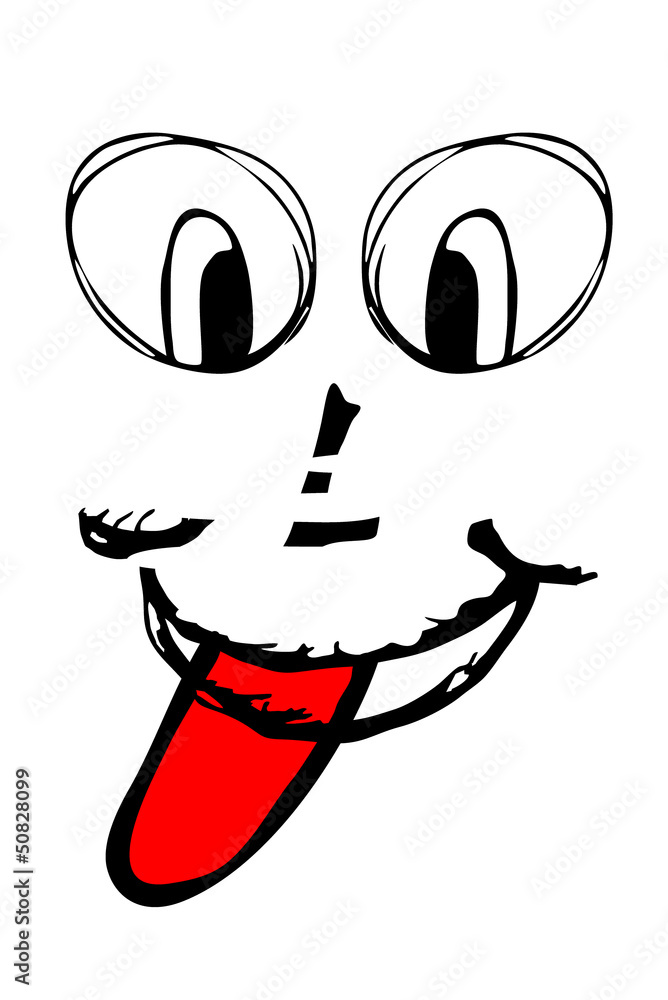 Smiley - Zunge rausstreckend... Stock Illustration | Adobe Stock