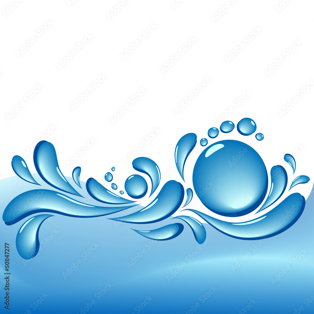 water splash wave vector background Stock Vector | Adobe Stock
