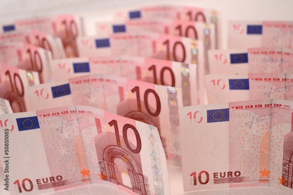 Zehn-Euro-Scheine Stock Photo | Adobe Stock