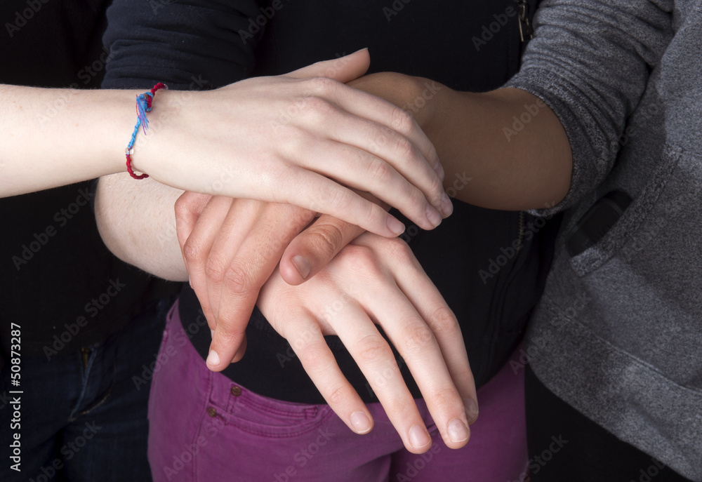 4 Best Friends Holding Hands