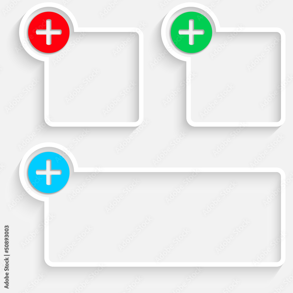 text box with plus sign Stock Vector | Adobe Stock