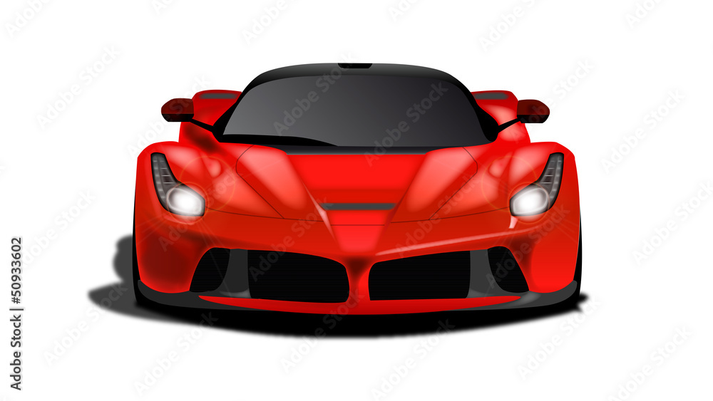 Auto Sportiva rossa metallizzata Stock Vector | Adobe Stock