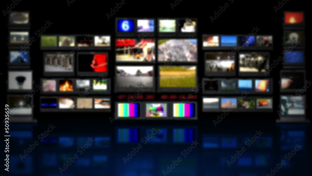 HD - TV studio. Blurred background with reflection Stock Video | Adobe ...