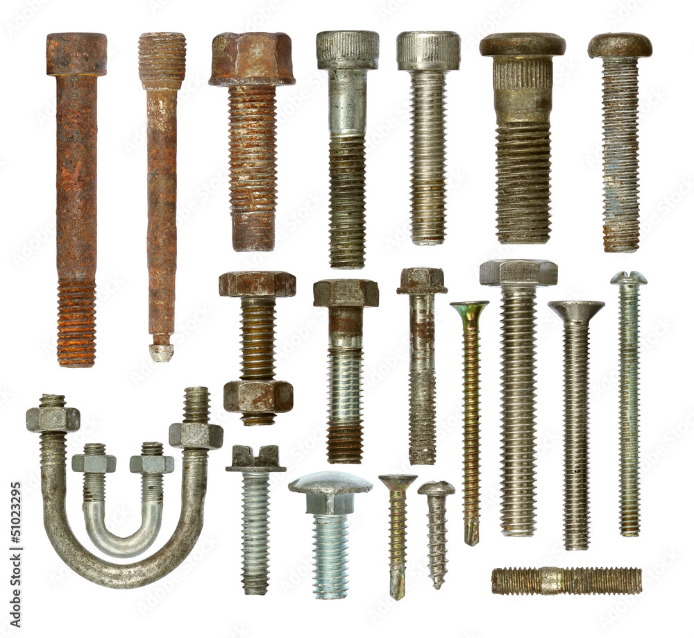 Screws collection set isolated on white background Stock Photo | Adobe ...