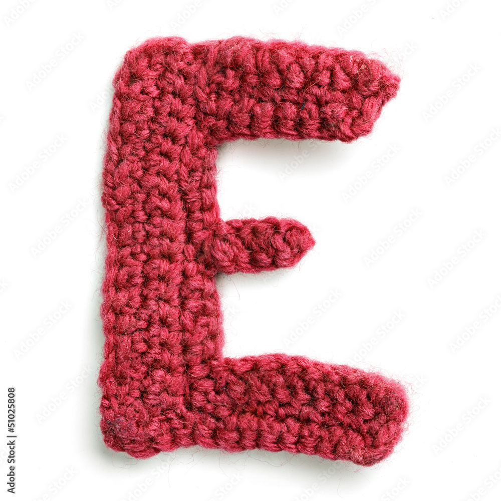 letter of knit alphabet Stock Photo | Adobe Stock