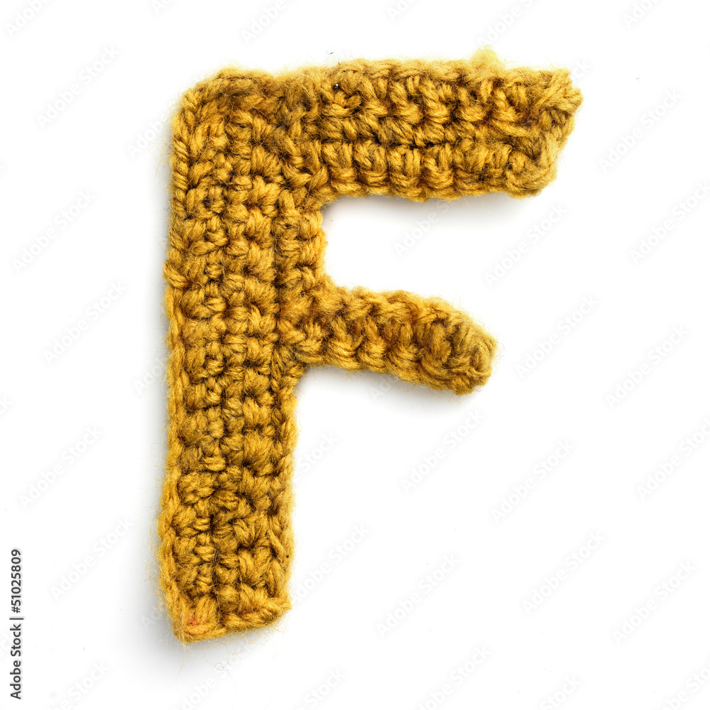 letter of knit alphabet Stock Photo | Adobe Stock