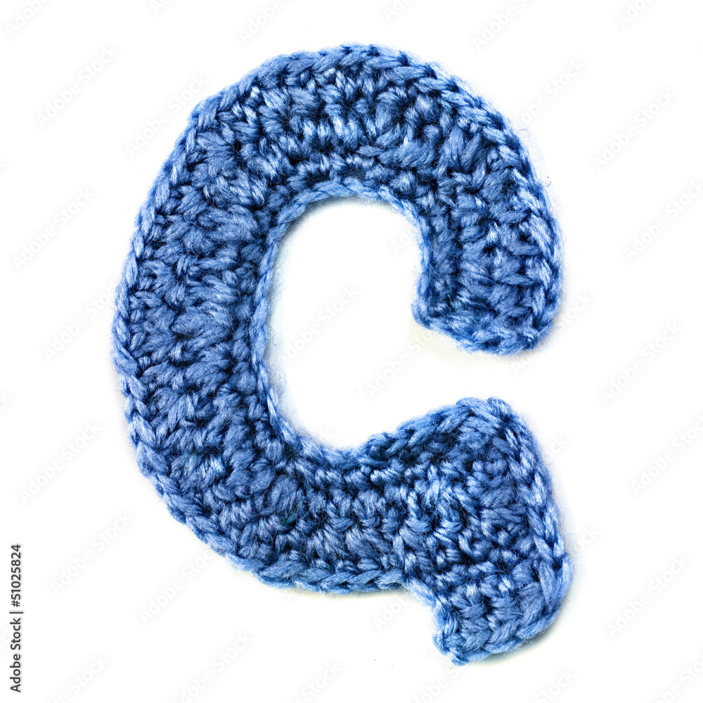 letter of knit alphabet Stock Photo | Adobe Stock