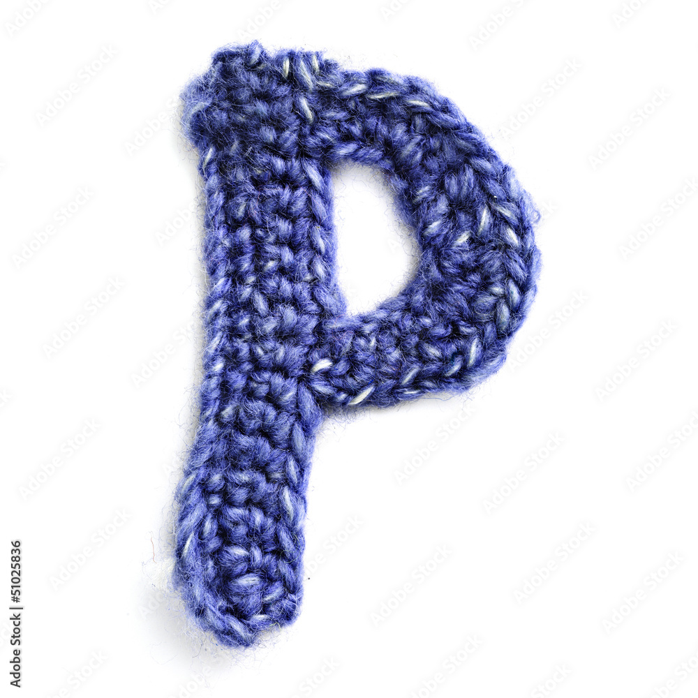 letter of knit alphabet Stock Photo | Adobe Stock
