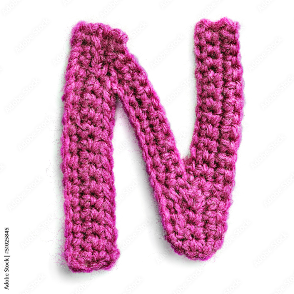letter of knit alphabet Stock Photo | Adobe Stock