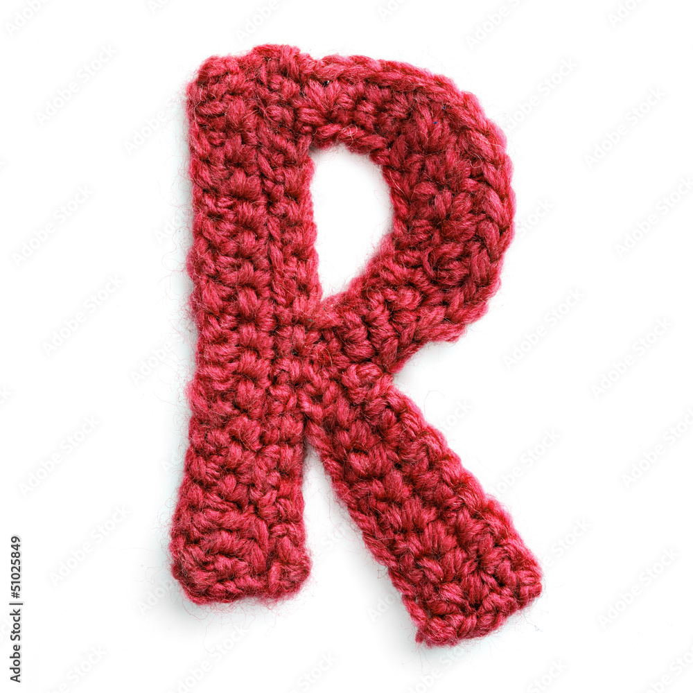 letter of knit alphabet Stock Photo | Adobe Stock