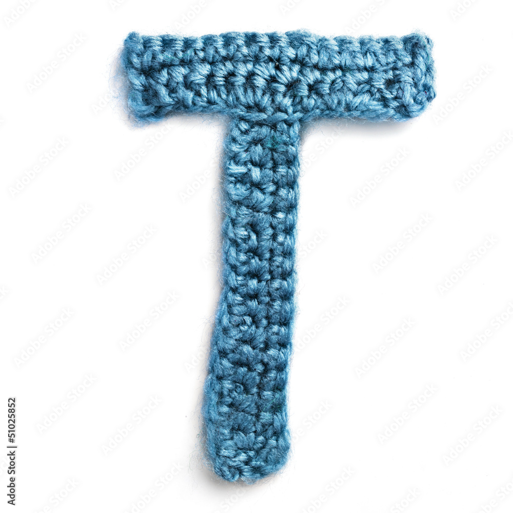 letter of knit alphabet Stock Photo | Adobe Stock