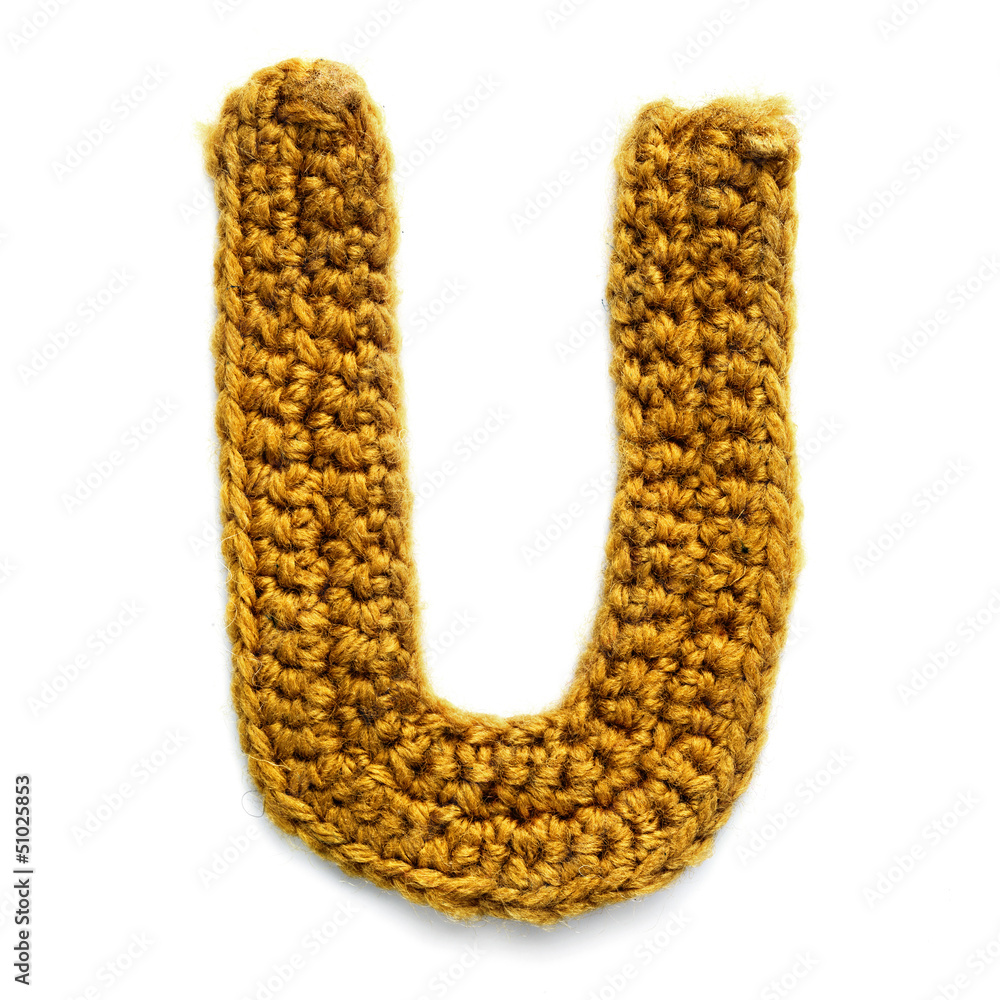 letter of knit alphabet Stock Photo | Adobe Stock