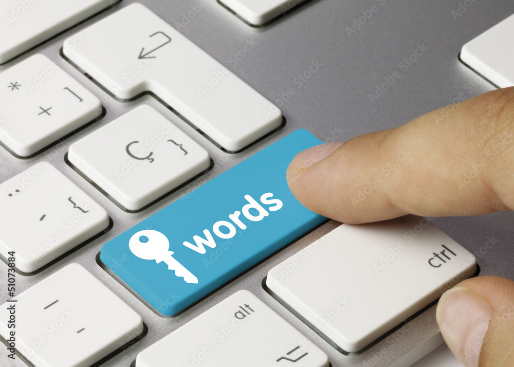 Keywords keyboard key foto de Stock | Adobe Stock