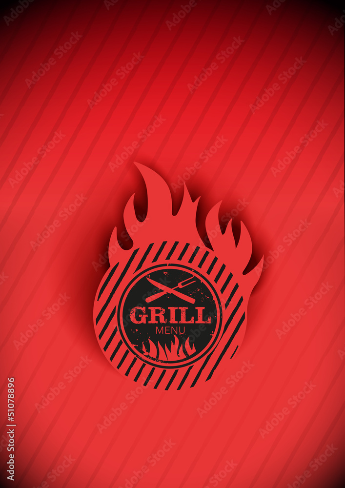 Grill Menu Steak karte Background vector Stock Vector | Adobe Stock