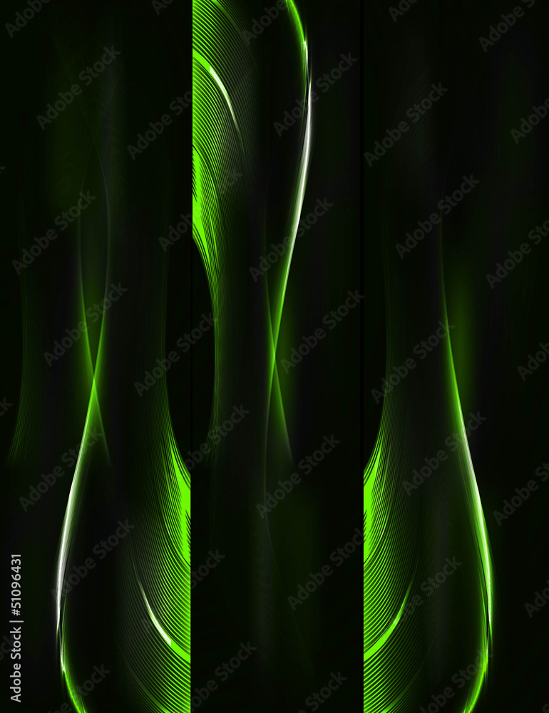 abstract colorful green header wave vector illustration Stock Vector ...