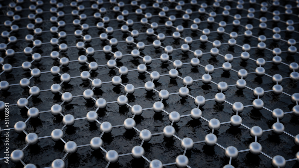 Graphene atomic structure Stock Illustration | Adobe Stock