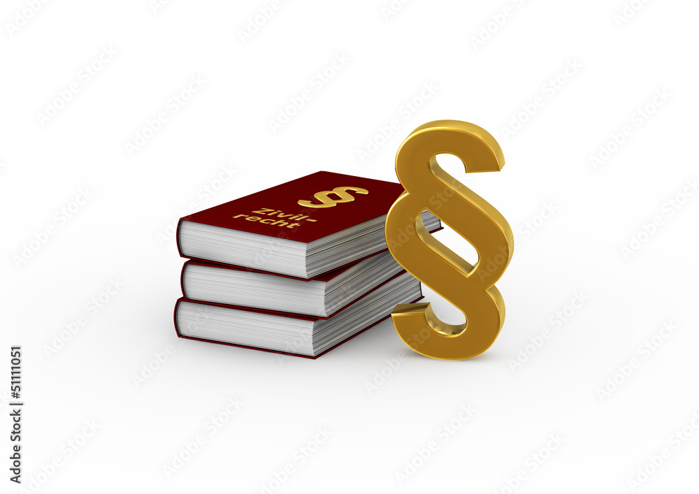 bücher_x3_paragraphenzeichen_01 Stock-Illustration | Adobe Stock