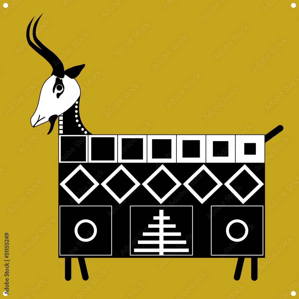 CAPRA SARDA STILIZZATA ARTIGIANATO SARDO Stock Vector | Adobe Stock