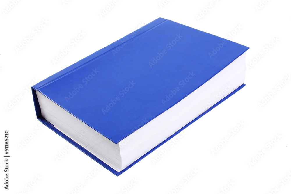 Very thick blue book isolated on white background Stock Photo | Adobe Stock