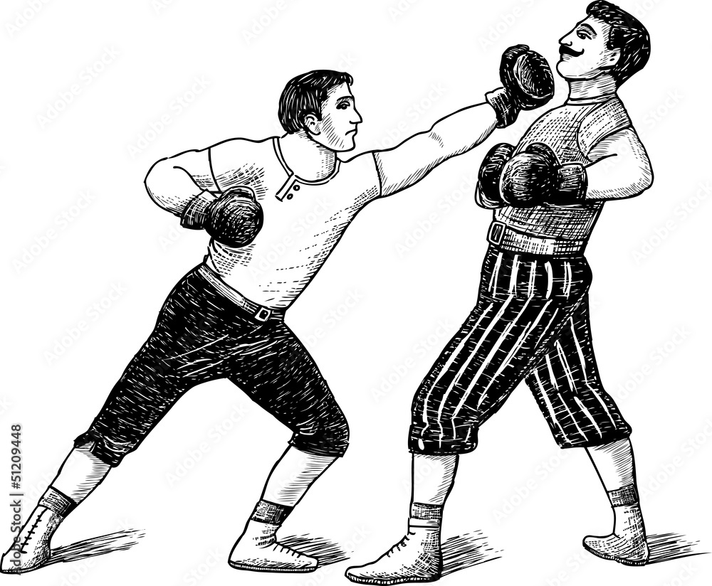 vintage boxers Stock Vector | Adobe Stock