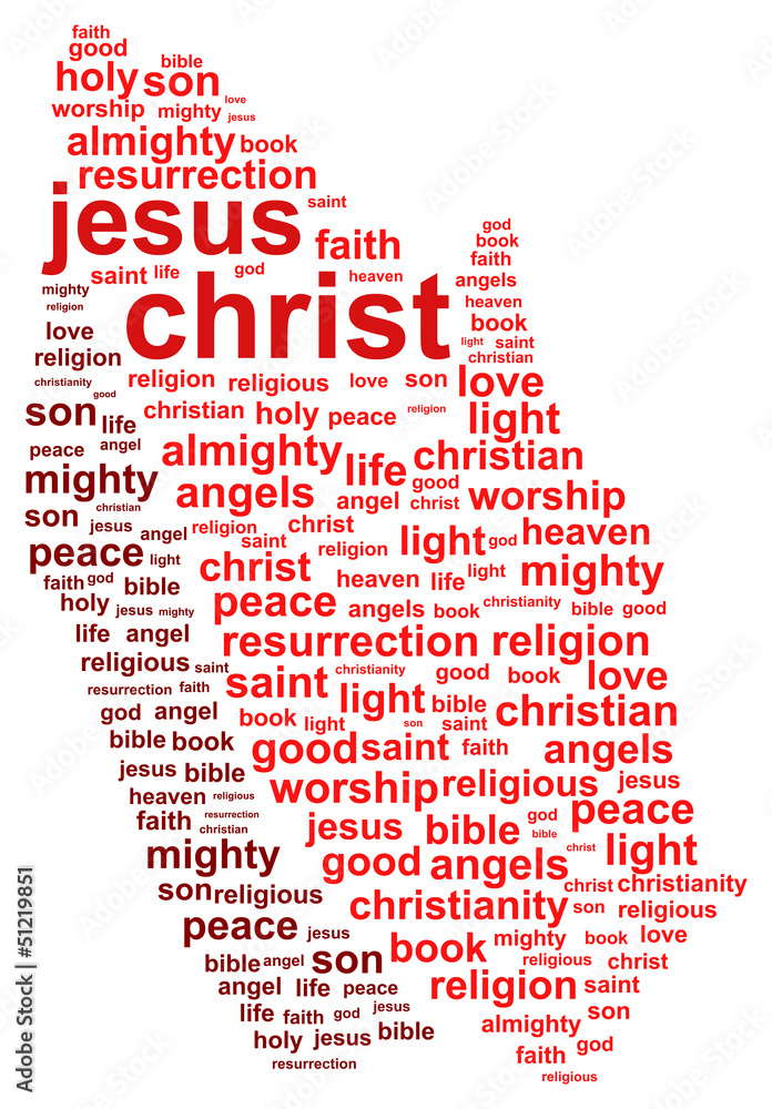 Jesus Christ Word Cloud Concept Stock Vector | Adobe Stock