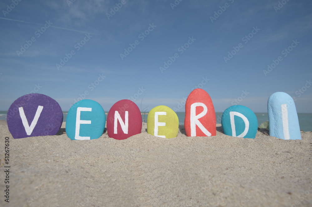 Venerdì, italian fifth day of the week, Friday Stock Photo | Adobe Stock