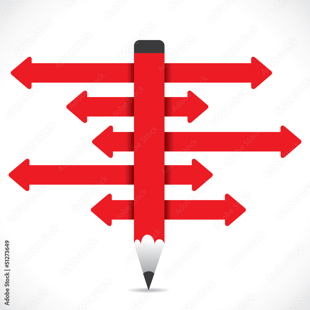 red direction arrow infographic concept Stock Vector | Adobe Stock