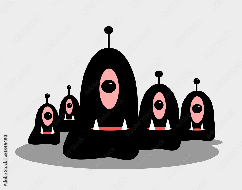 alien blob monsters Stock Vector | Adobe Stock