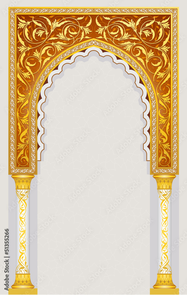 islamic arch design Stock Vector | Adobe Stock