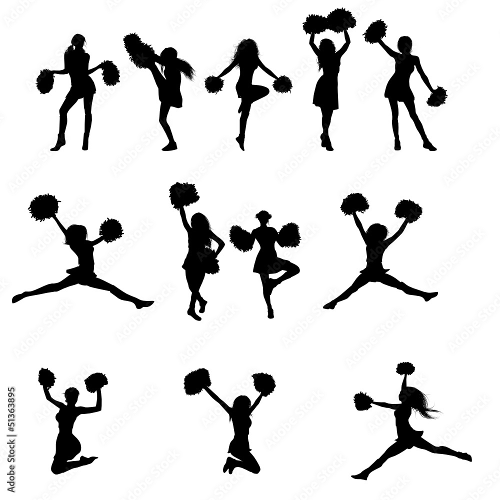 Pom pom Girls Team Stock Vector | Adobe Stock