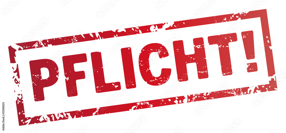 Stempel Pflicht rot Stock Vector | Adobe Stock