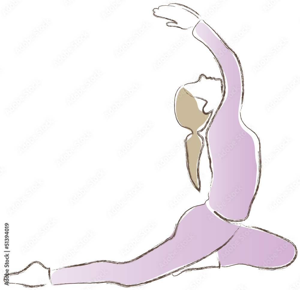 Yoga - Übung - Meditation - Entspannung - die Taube, täglich ...