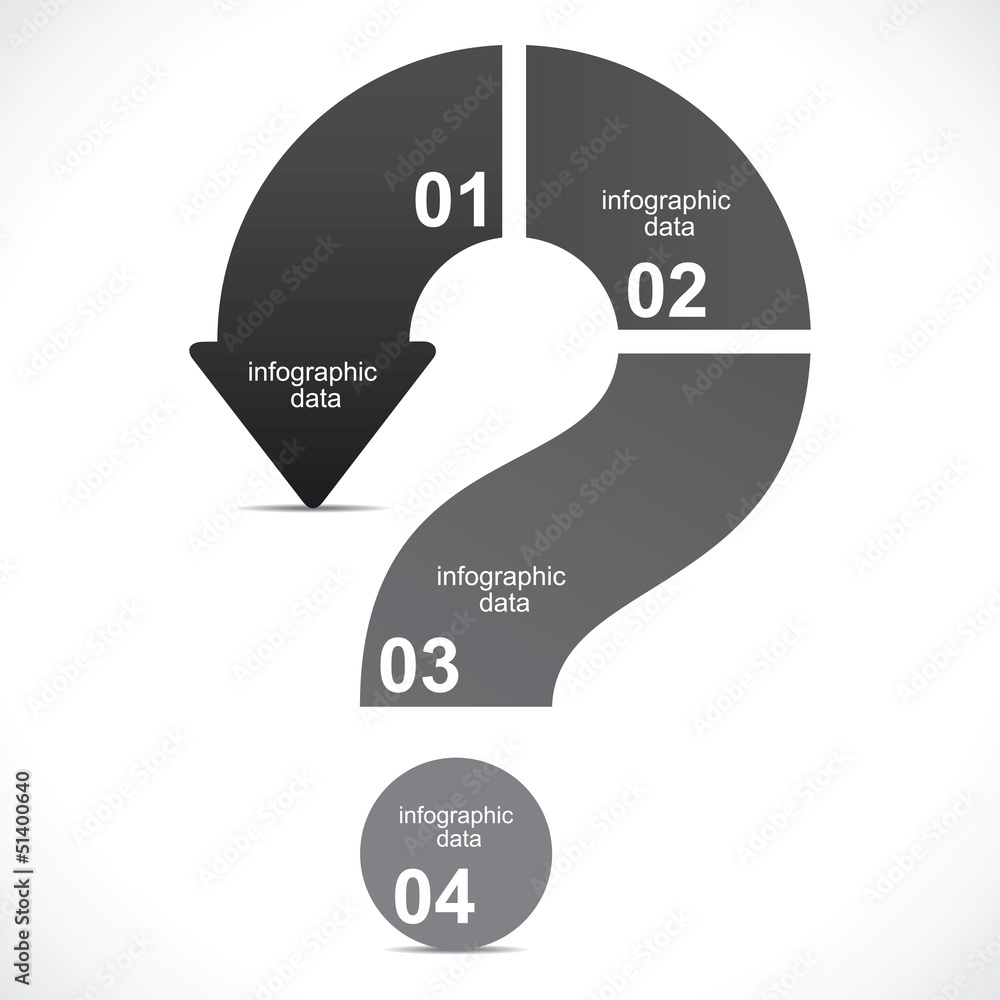 question mark shape infographic Stock Vector | Adobe Stock