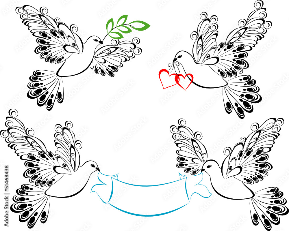 Dove. Symbol of peace and unity Stock Vector | Adobe Stock