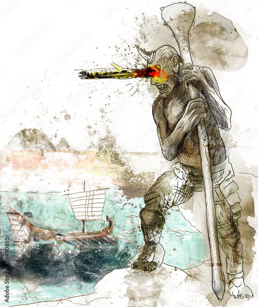 Greek Cyclops Drawing