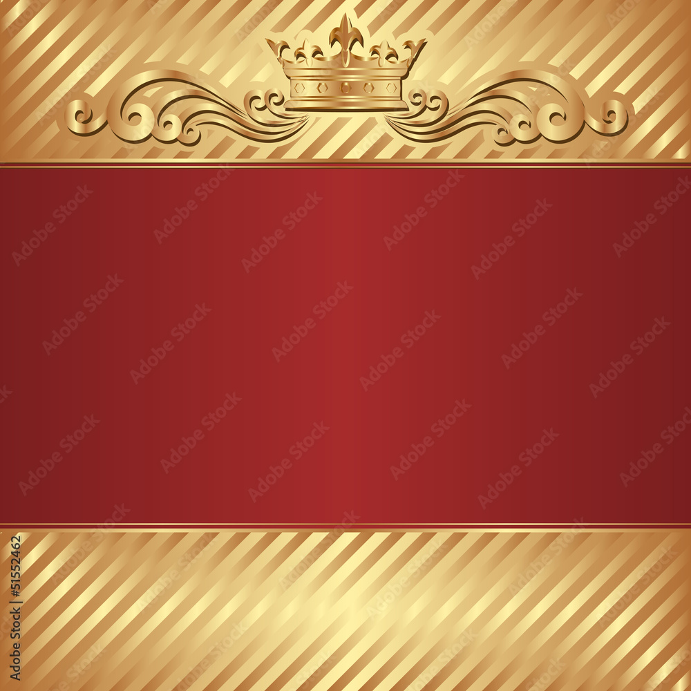 Royal Red And Gold Background