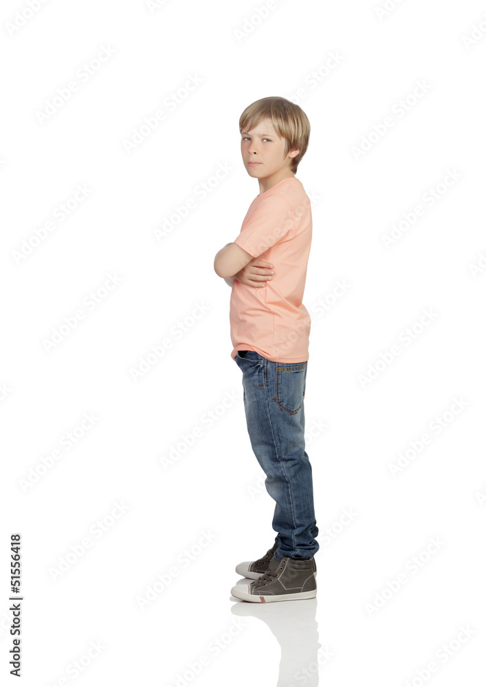 Angry boy with serious gesture Stock Photo | Adobe Stock