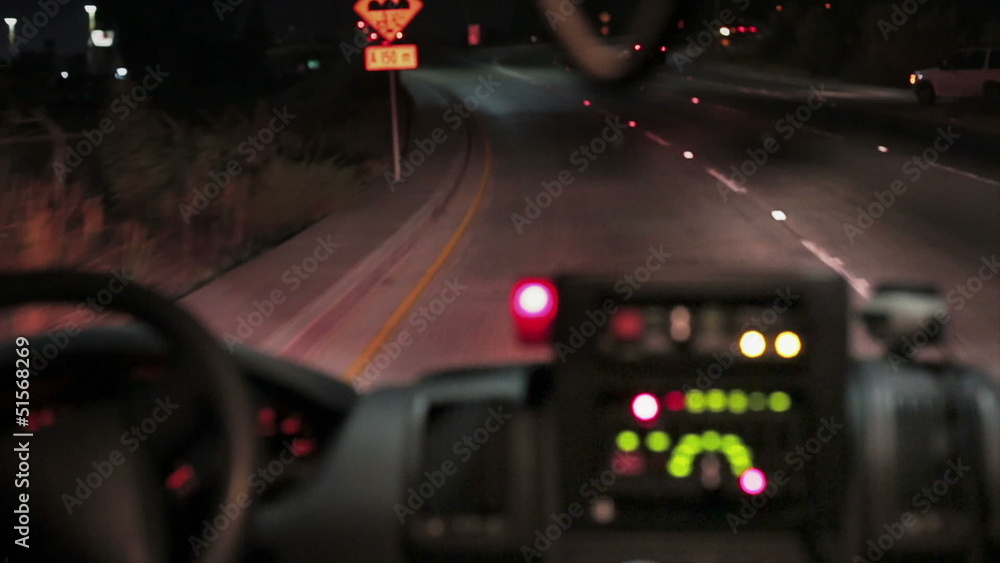 Foreground of dashboard of an ambulance Stock Video | Adobe Stock