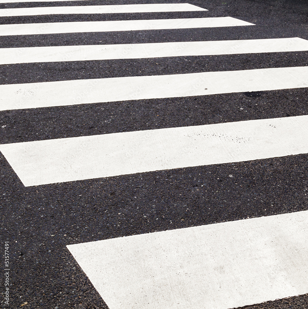 pedestrian crossing marked with white paint Stock Photo | Adobe Stock