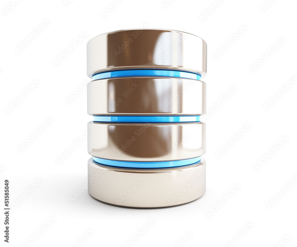 database icon 3d Illustrations on a white background Stock Illustration ...