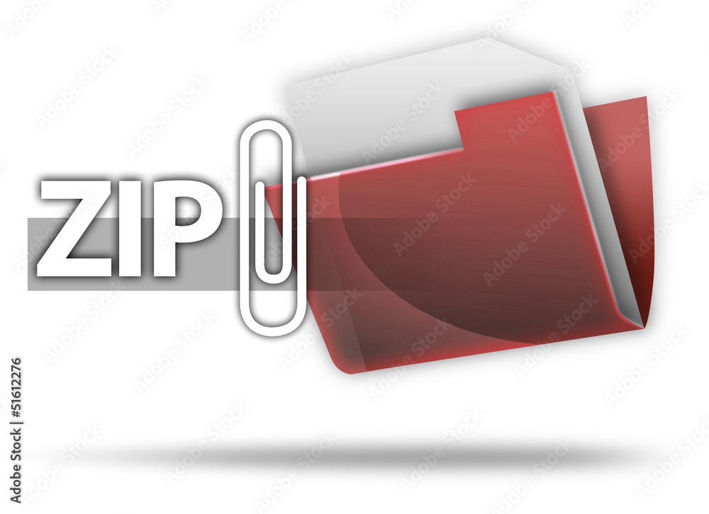 3D Style Folder Icon "ZIP" Stock Illustration | Adobe Stock