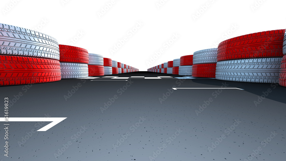 Race Track Start and Finish Line Stock Illustration | Adobe Stock