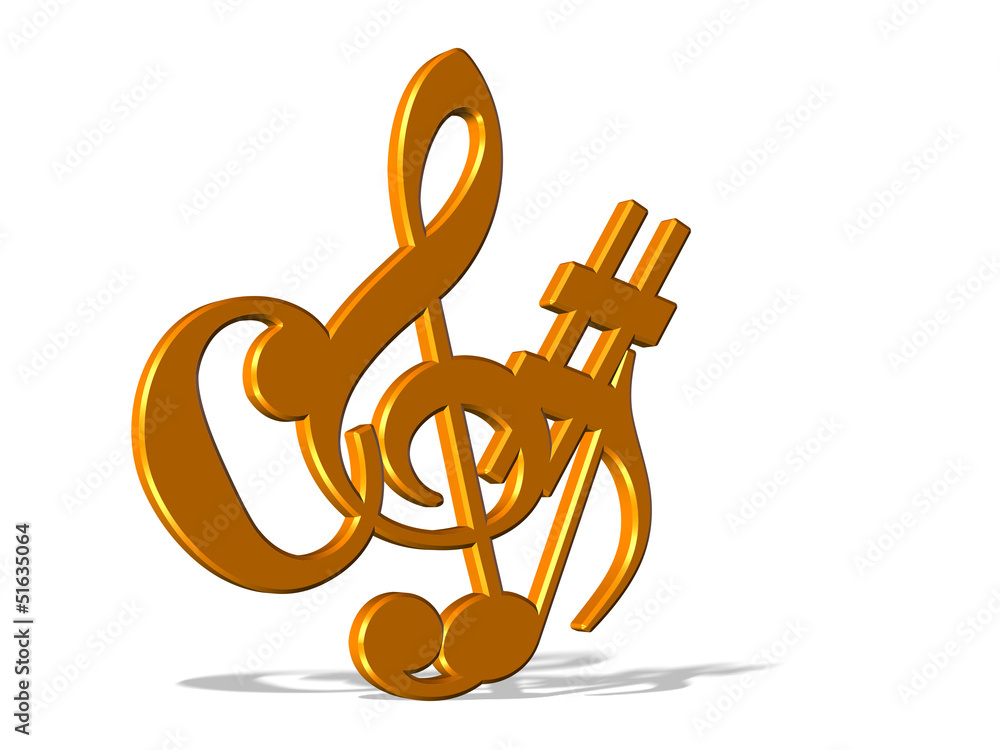 Musikzeichen Stock-Illustration | Adobe Stock